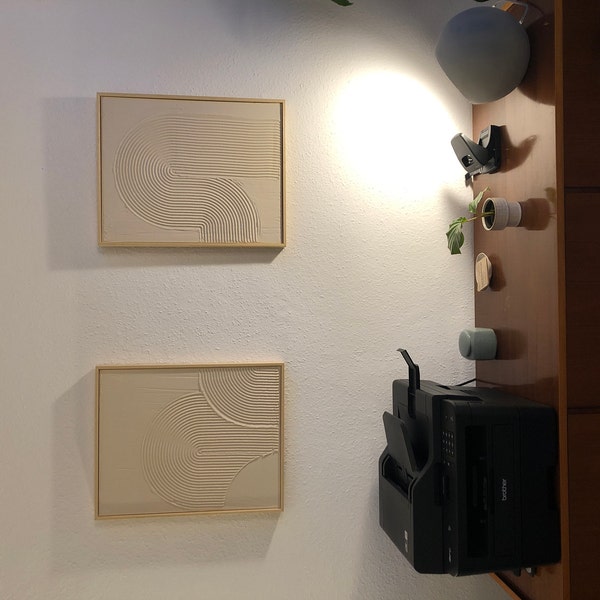 Arte de pared texturizado | arte minimalista | Decoración de pared ...