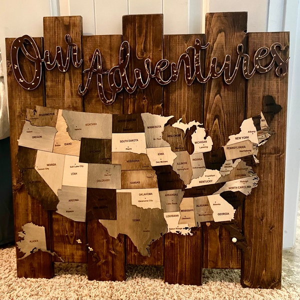 Our Adventures Sign-our Adventures Wooden Wording - Etsy