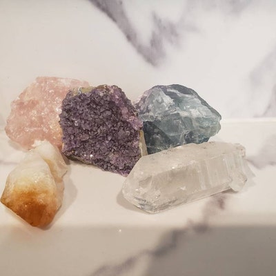 5 Piece Crystal Healing Gift Set Crystals Gift Box Set Crystal Gifts ...