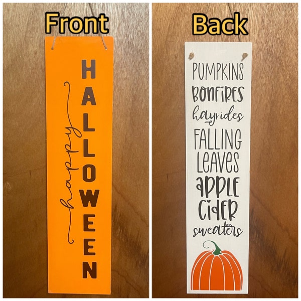 Fall Words Porch Sign SVG, Vertical Fall Sign SVG, Pumpkins, Hayrides ...