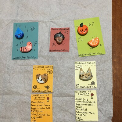 Fall Friends Set of 3 Handmade Clay Pins - Etsy