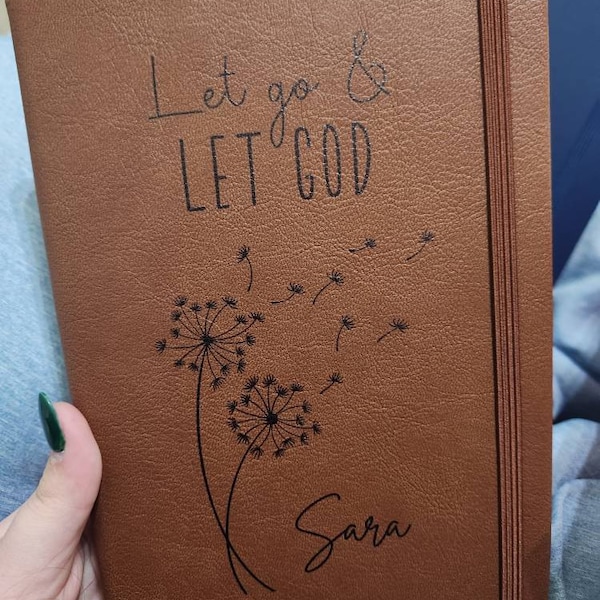 Personalized Leather Prayer Journal for Women, Let God Leather Prayer ...