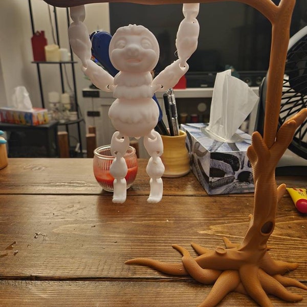 Cute Flexi Print-in-place Sloth - STL File for 3D Printing Now With 3MF ...