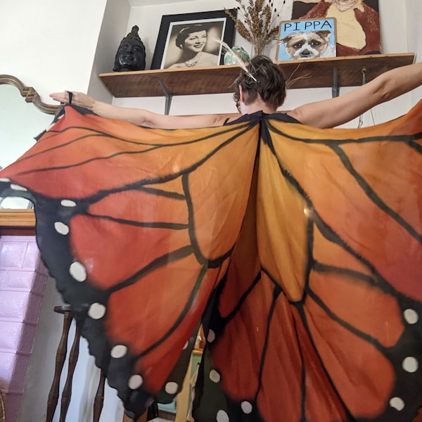 Mothra Wings. Belly Dance Unique Wings Made to Order. Hand Painted Silk ...