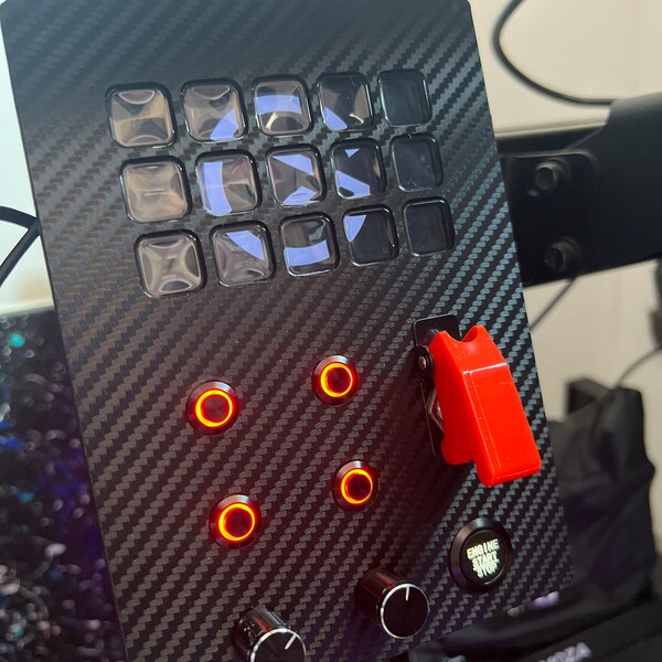 LED Button Box Sim Racing Desk Clamp Encoder Start/stop Momentaty ...