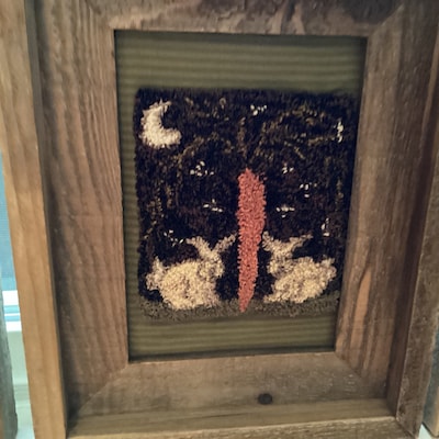 Primitive Punchneedle Embroidery Pattern Lavender - Etsy