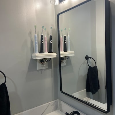 Electric Toothbrush Holder, Oral B, 2 Charging Slots, Organizer, Outlet ...