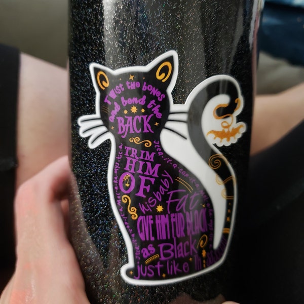 Hocus Pocus Cat Sticker |hocus Pocus Sticker| Magic Sticker | Halloween ...