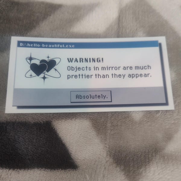 90s Retro Computer Error Holographic Sticker | Self-love Decal ...