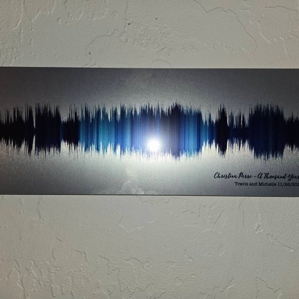 19th Anniversary Gift Bronze Anniversary Gift Song Soundwave Art Gift ...