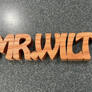 Wooden Name, Custom Desk Name, Wooden Scroll Saw Name, Wood Name ...