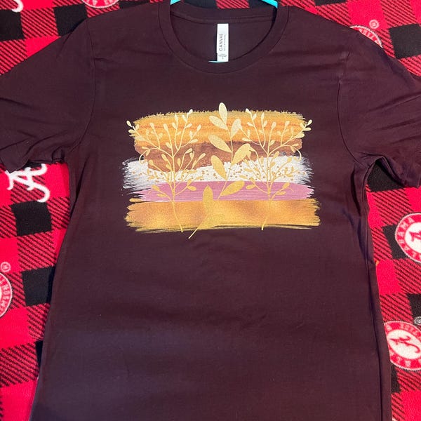 Spring Flowers Tee, Cute Watercolor Pink and Purple Flowers Design ...