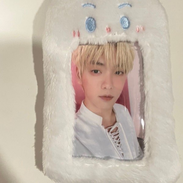 Plush Fluffy Photocard Holder Keychains - Etsy