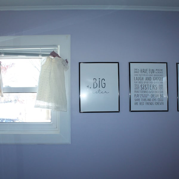 Sisters Wall Art, Sisters Wall Decor, Siblings Art, Shared Room Posters ...