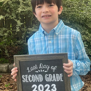 First Grade 2023-2024, First Day Sign, Printable Chalkboard Sign, First ...