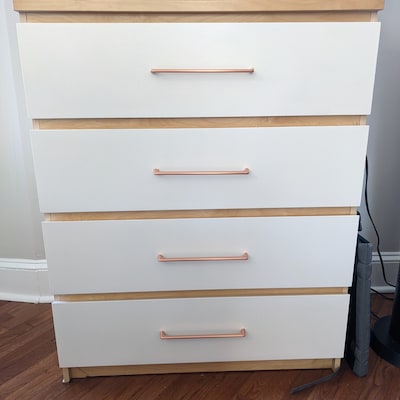 Modern Brushed Copper Cabinet Pulls Knobs Drawer Pulls Knobs Dresser Pull Knobs Large Wardrobe ...