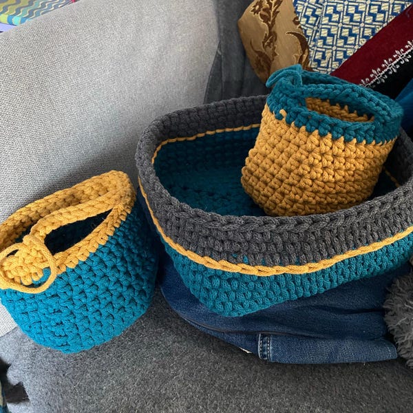 Small Hanging Basket Crochet Pattern, Instant Digital Download - Etsy