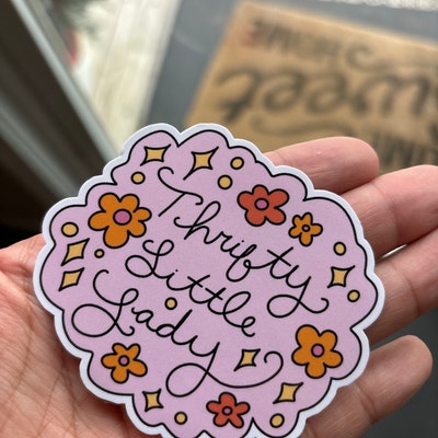 Wanna Go Thrifting Waterproof Sticker Retro 70s Thrifting Cute Vinyl ...