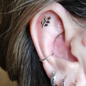 Stag Antler Crawler Earrings in Sterling Silver, Silver, Gold or Rose ...