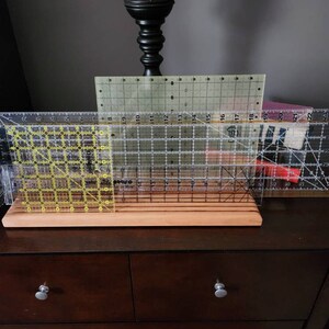 Cherry, Wall Mounted, 14 Slot Quilting Ruler Holder - Etsy