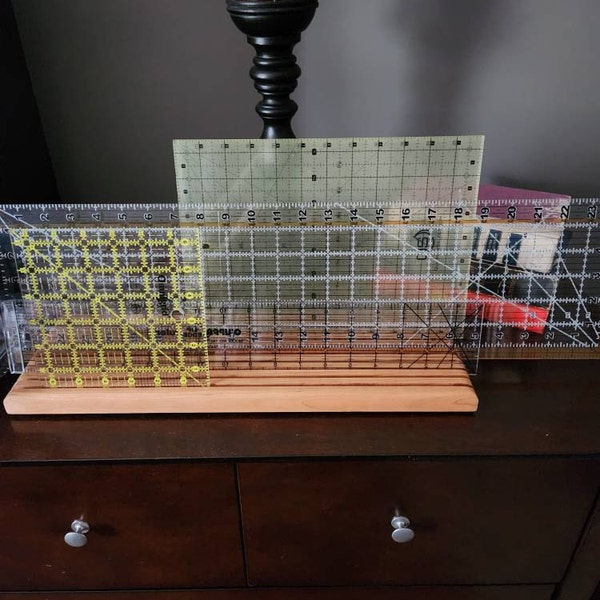 14 Slot Maple Quilting Ruler Holder, Wall Mounted Model - Etsy