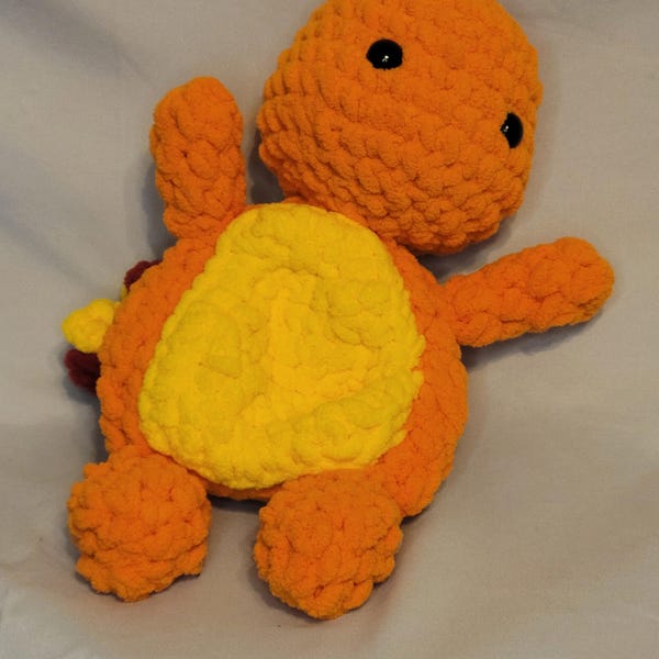 Char the Fire Lizard Crochet Pattern: Dino Pocket Monster Amigurumi ...
