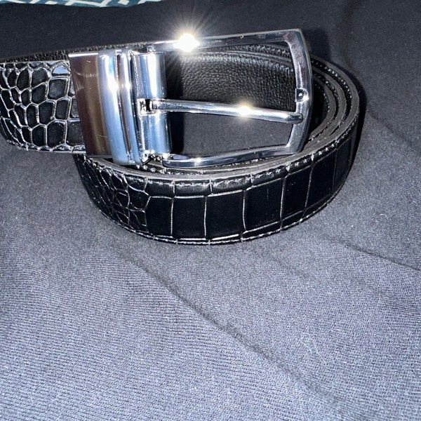 Extra Long Men's Leather Belt - Tall Formal Dress Belt - Custom Fit ...