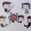 Samurai With Blue Eyes Sticker - Etsy