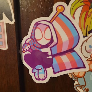 PRE-ORDER Gwen Stacy Trans Pride Sticker Premium Quality Waterproof ...