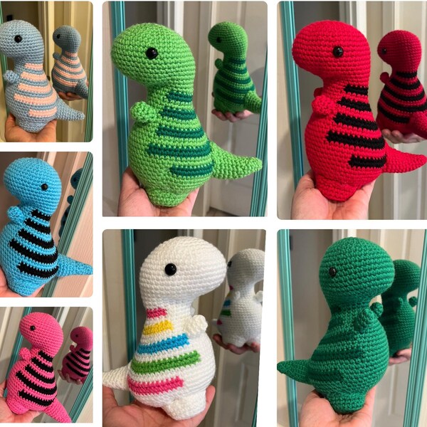 Crochet Pattern: Timothy the T-rex - Etsy
