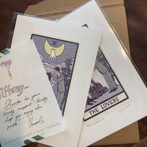 The Lovers VI Tarot Card Art Hand-cut Art Card Mounted on - Etsy