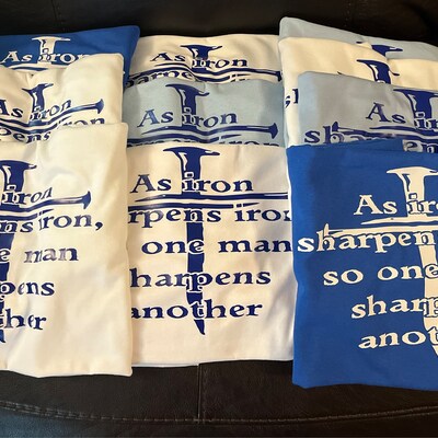 As Iron Sharpens Iron, so One Man Sharpens Another Proverbs 27:17 SVG ...