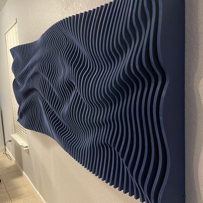 Large Parametric Wall Decor 3D Acoustic Panel Handcrafted Large Wall ...