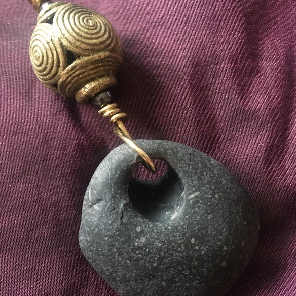Irish Hag Stone, Holey Stone, Adder Stone, Odin Stone, Witch Stone ...