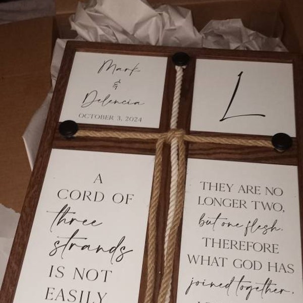 Trinity Braid | Cord of Three Strands | Personalized Wedding Unity ...