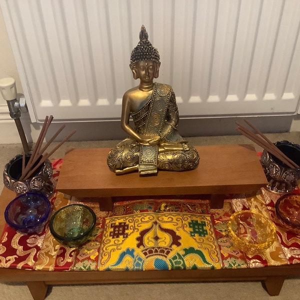 Puja Table. Meditation Shrine. Prayer Table. Meditation Altar. Tea ...