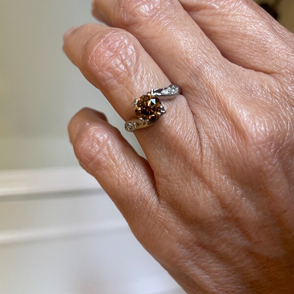 14k Yellow Gold Engagement Three Stones Ring 3.01CT. Natural Green ...
