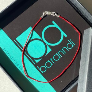 14k Gold Red String Bracelet Silk Cord Red Wish Bracelet Solid Gold ...