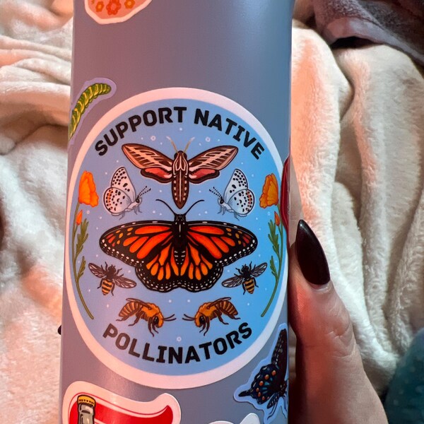 Support Native Pollinators Sticker / Entomology / Save the Bees ...