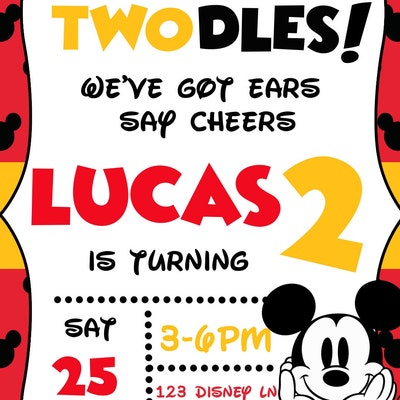 Boy Birthday Invite 2nd Birthday Invitation Boy Birthday Theme Digital ...