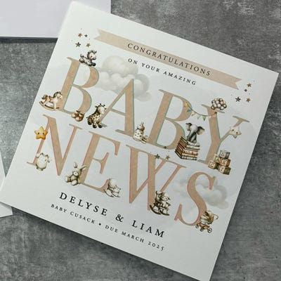 Personalised Wife Wedding Card Typography Pen Script Card Wife Card ...