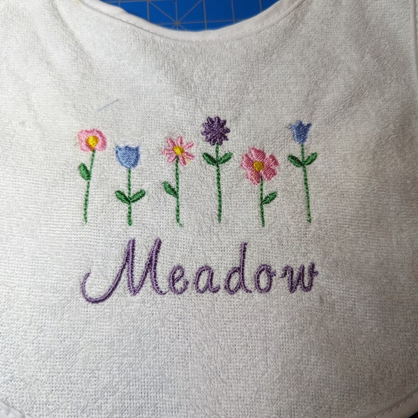 Spring Row of Flowers Fill Stitch Machine Embroidery Design File - Etsy