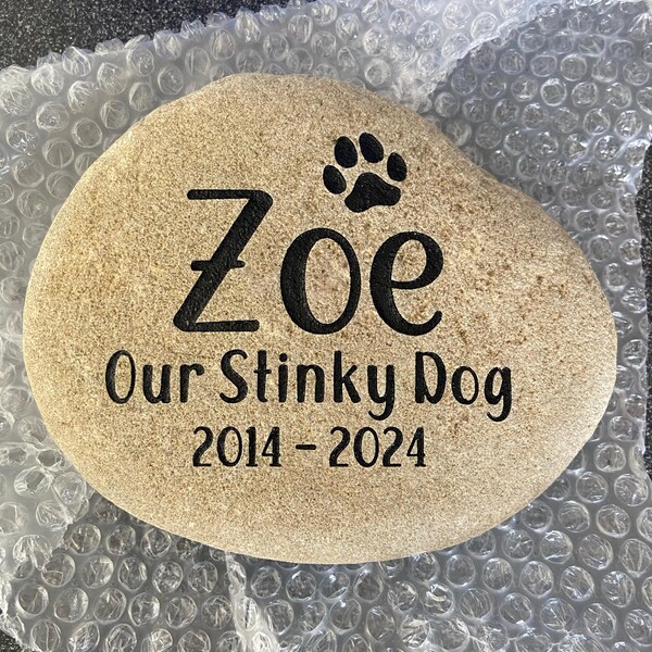 Personalized Pet Memorial Stone for Home or Garden, Dog Memorial, Cat ...
