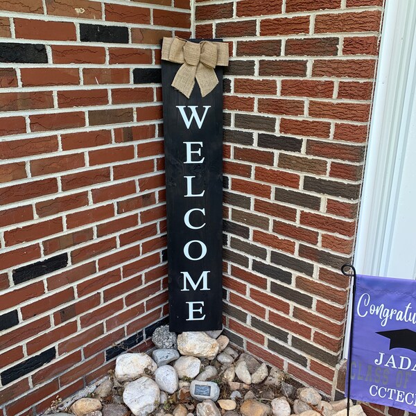 Welcome Sign, Stained Welcome Sign, Porch Sign, Porch Welcome Sign ...