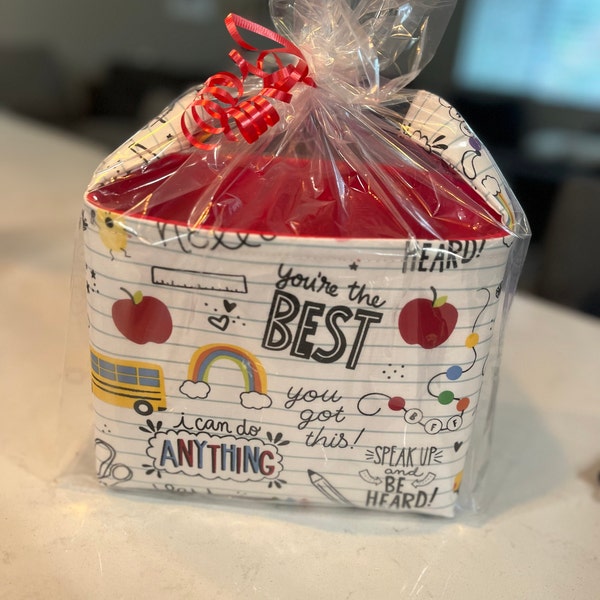 Teacher Room Teacher Gift Back to School Organizer Bin Storage Fabric ...