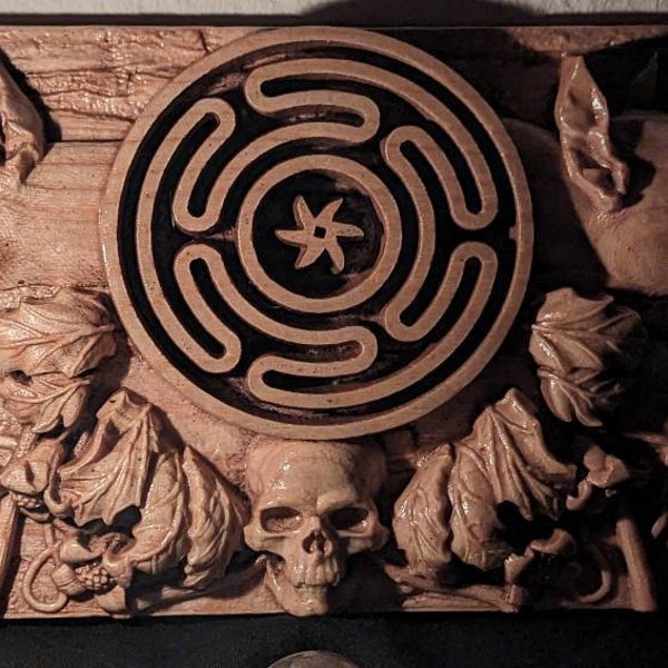 Hecate Sign Greek Goddess, Hexe for Pagan Home Altar, Hecate Key - Etsy