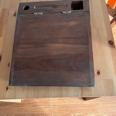 14-3/4 Wood Colonial Writing Desk With Accessories, Antique Vintage ...