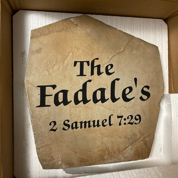Name Stone - Personalized Engraved Rock - Garden Stone - House Entry ...
