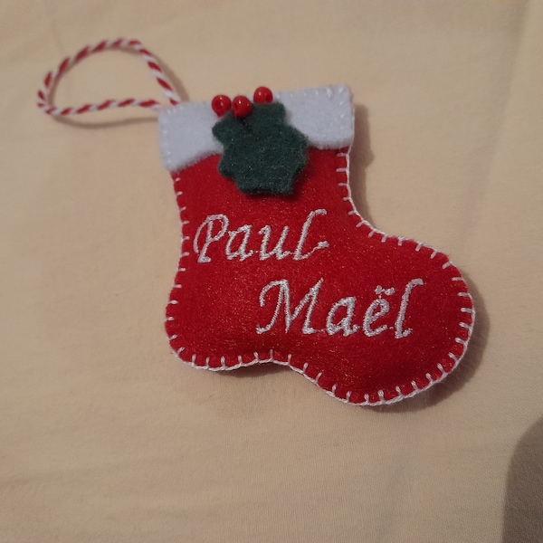 Holiday Mini Stockings Personalized, Personalized Gift Family Ornaments ...