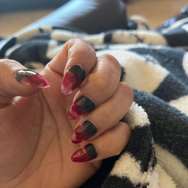 Blood Swirl Press on Nails | Glue on Nails | Stick on Nails | Fake ...